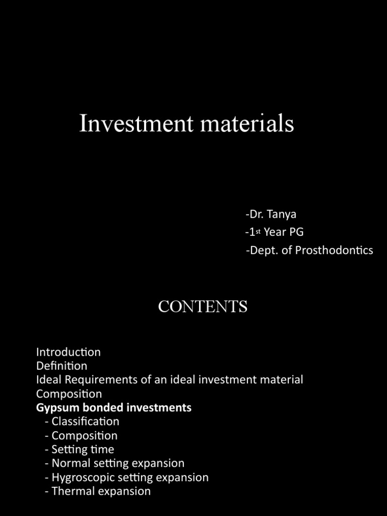 Investment Materials | PDF | Silicon Dioxide | Casting (Metalworking)
