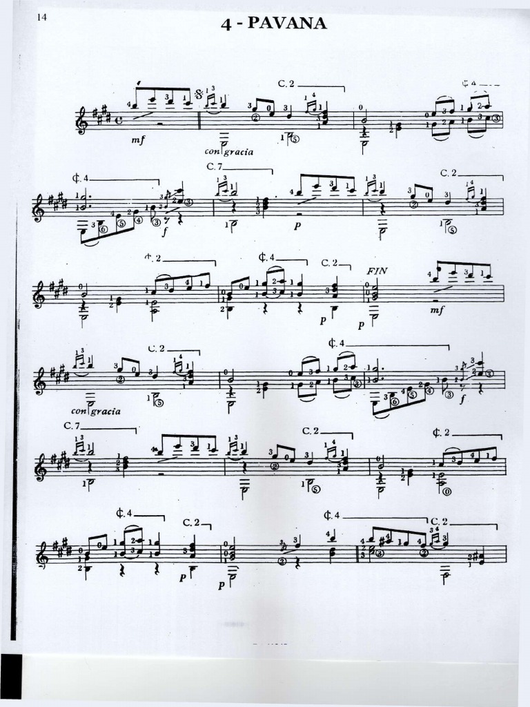 Tarrega Pavana | PDF