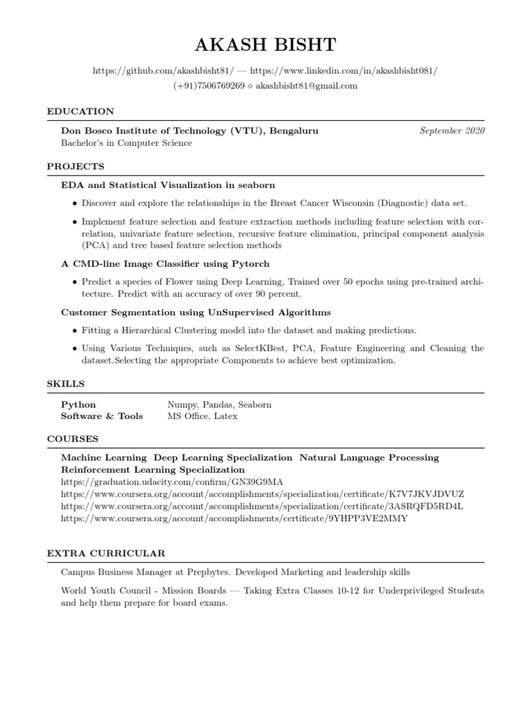 Akash Resume PDF | PDF