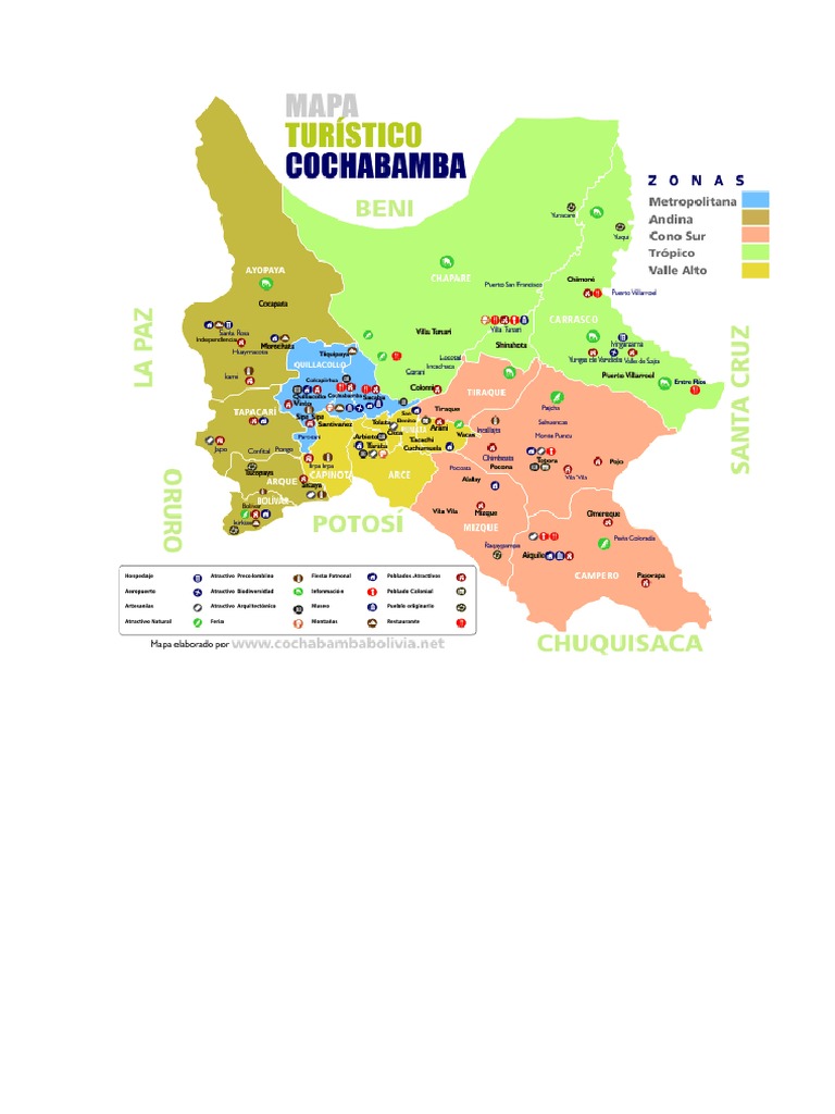 Mapa Turístico Cochabamba | PDF
