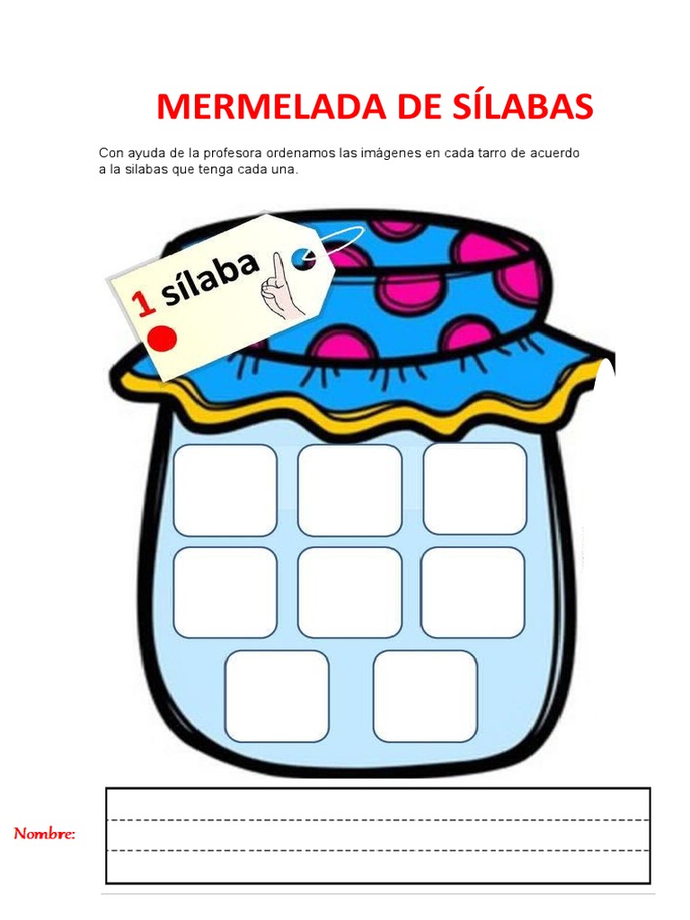 Fichas de Trabajo Silabas | PDF