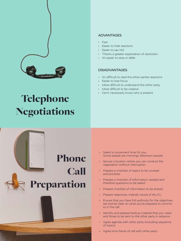 Telephone Negotiations | PDF | Negotiation