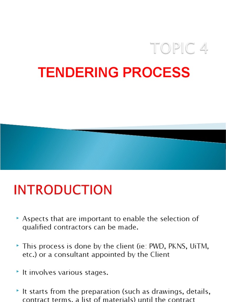 Tendering Process | PDF | Economies | Business
