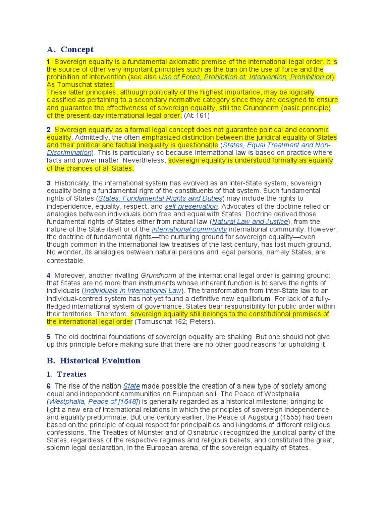 Sovereign Equality Opil | PDF | International Law | Sovereignty