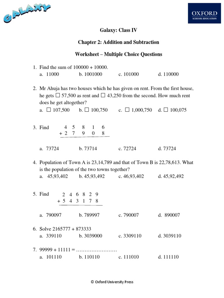 Chapter 2 Addition and Subtraction | PDF | Business