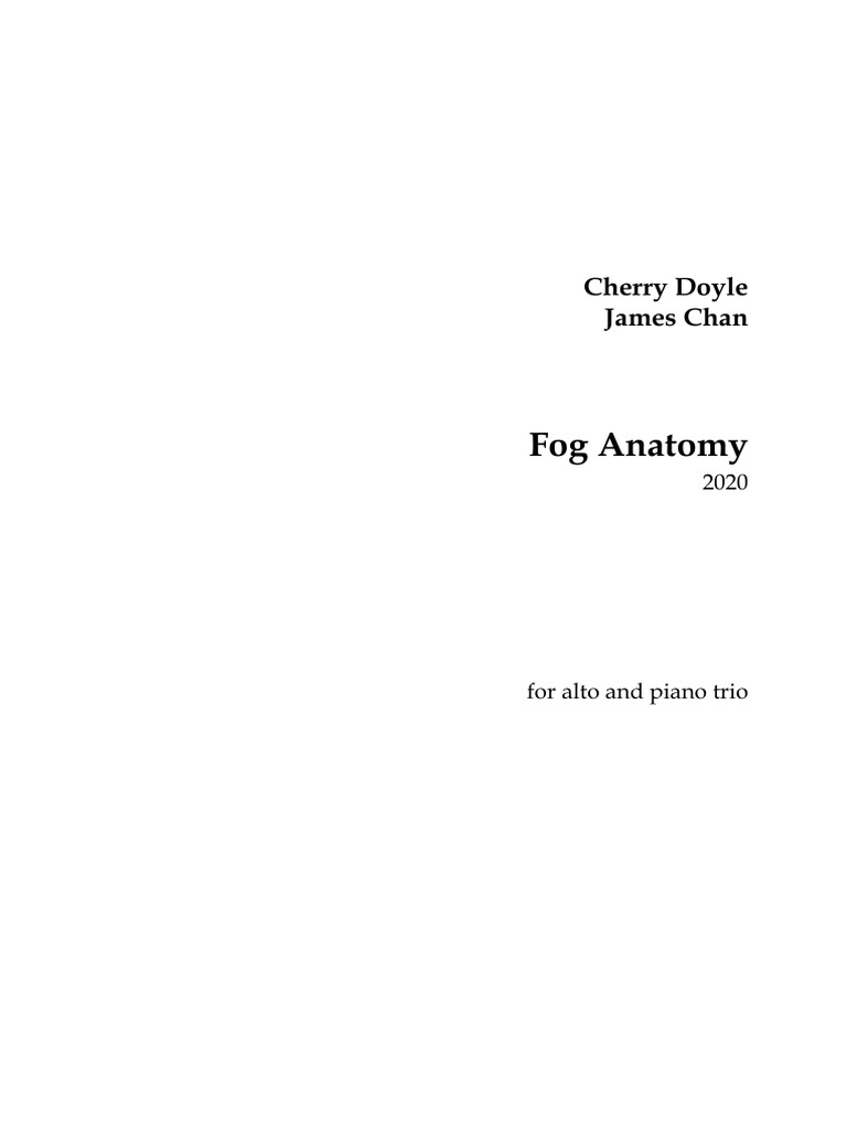 Fog Anatomy - Full Score | PDF | Nature