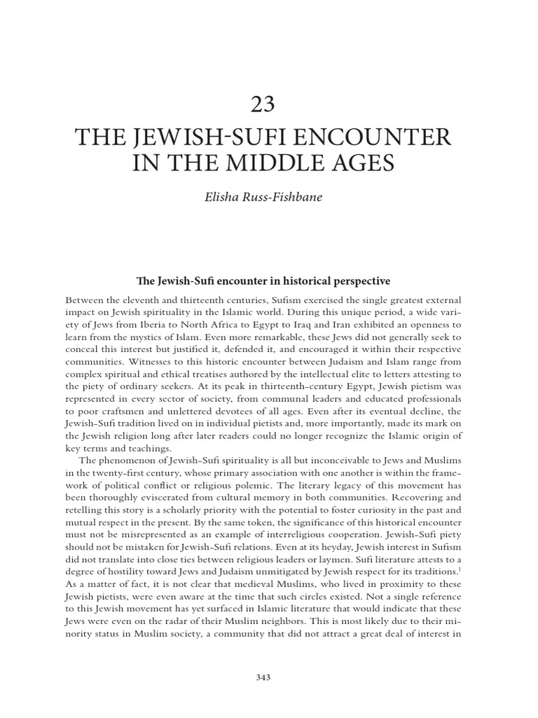 The Jewish-Sufi Encounter in The Middle Ages - Elisha Russ-Fishbane ...