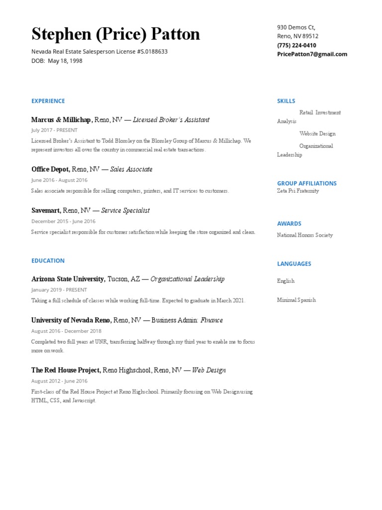 Stephen Patton Resume | PDF | Web Design | Sales