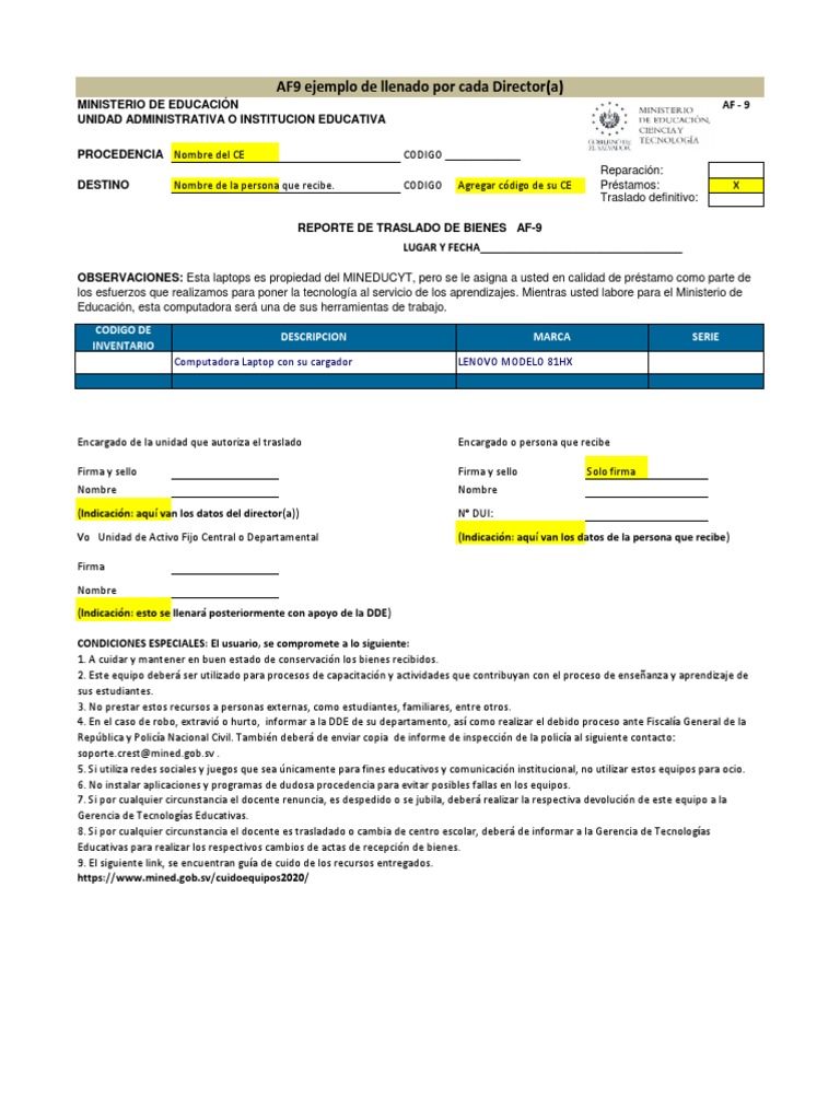 AF9 Llenado | PDF | Maestros | Informática