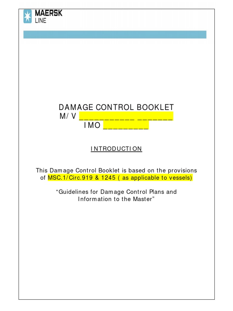 Damage Control Plan PDF | PDF | Ships | Watercraft