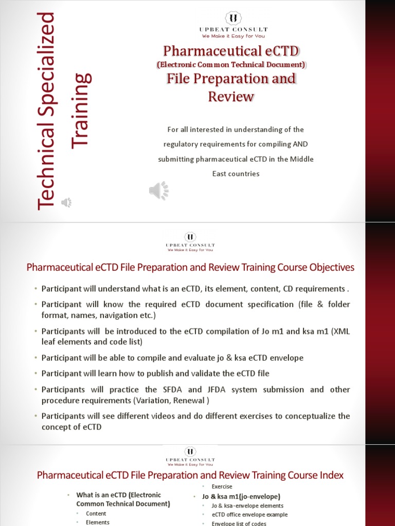 eCTD Registeration Outline PDF | Download Free PDF | Specification (Technical Standard) | Computing