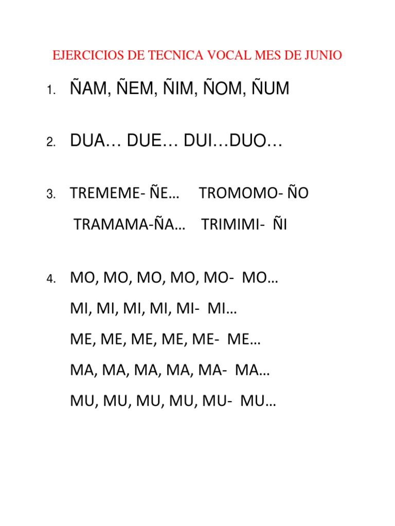 Ejercicios vocales para mejorar la técnica y flexibilidad con vocales ...