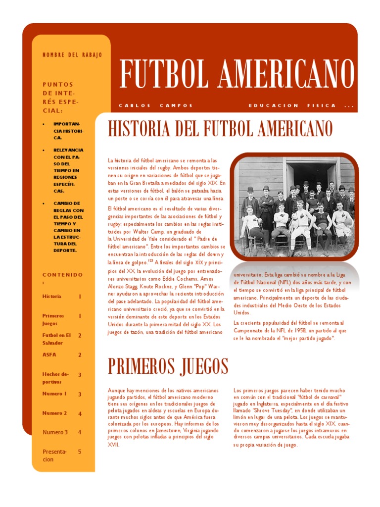 Futbol Americano | PDF | Asociación de Futbol | fútbol americano