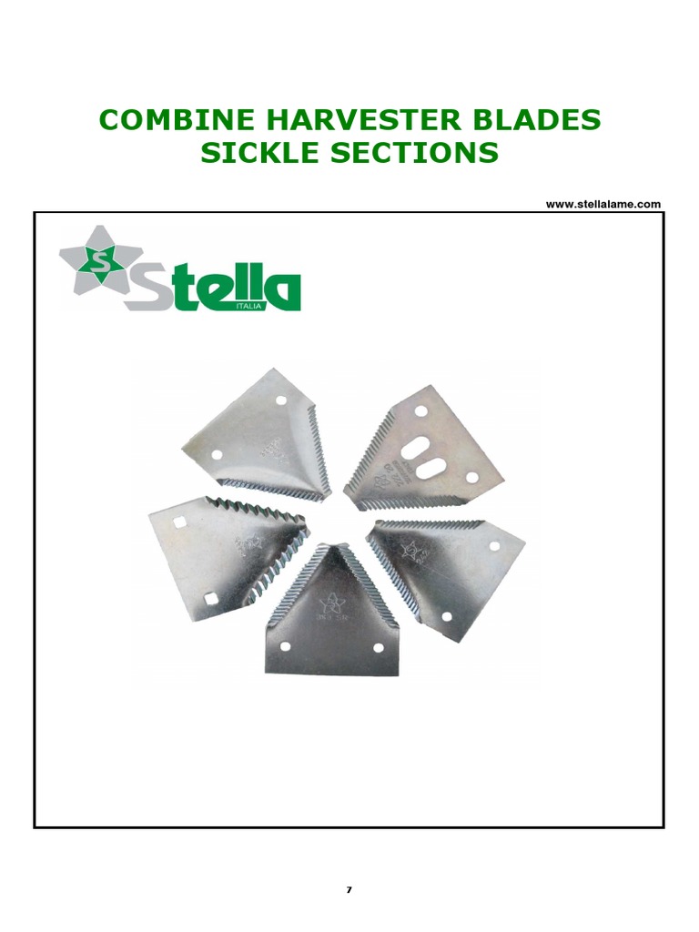 Combine Harvester Blades | PDF | Intensive Farming | Heavy Equipment