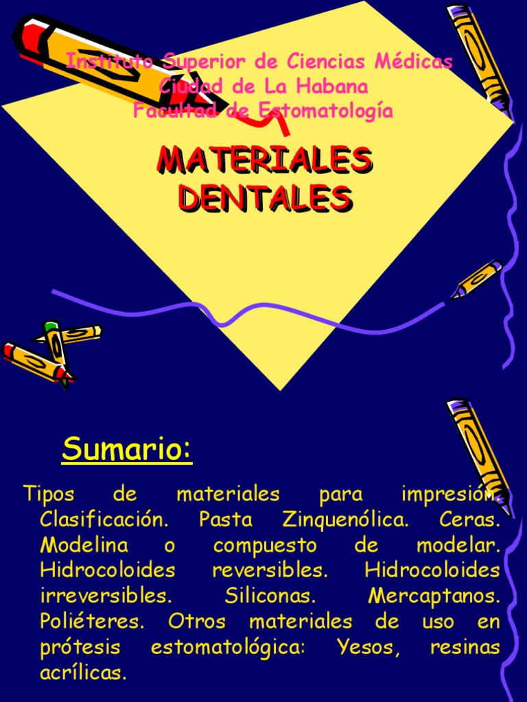 3-Materiales para Impresion | PDF | Yeso | Dentadura postiza
