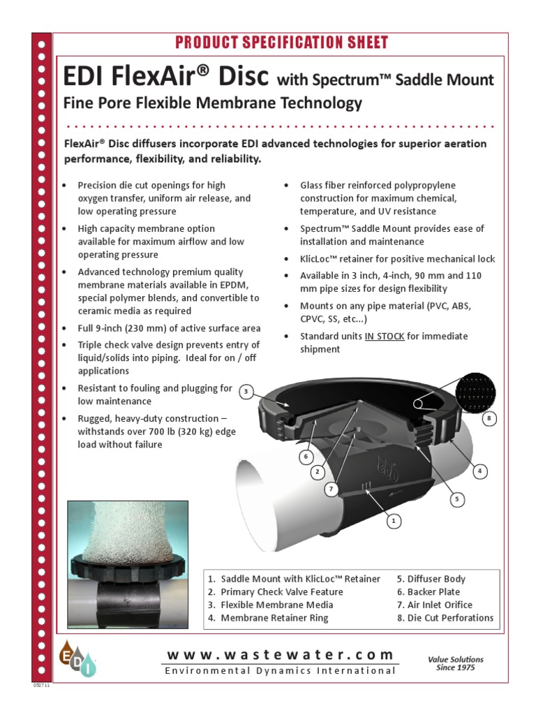 EDI FlexAir-SSM-spec Sheet PDF | PDF | Pipe (Fluid Conveyance) | Valve