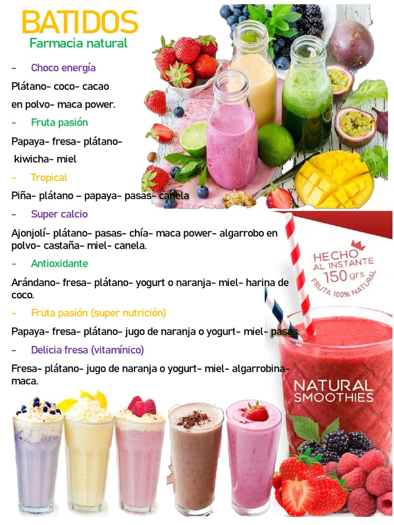 Batidos PDF | PDF | Malteada | Miel