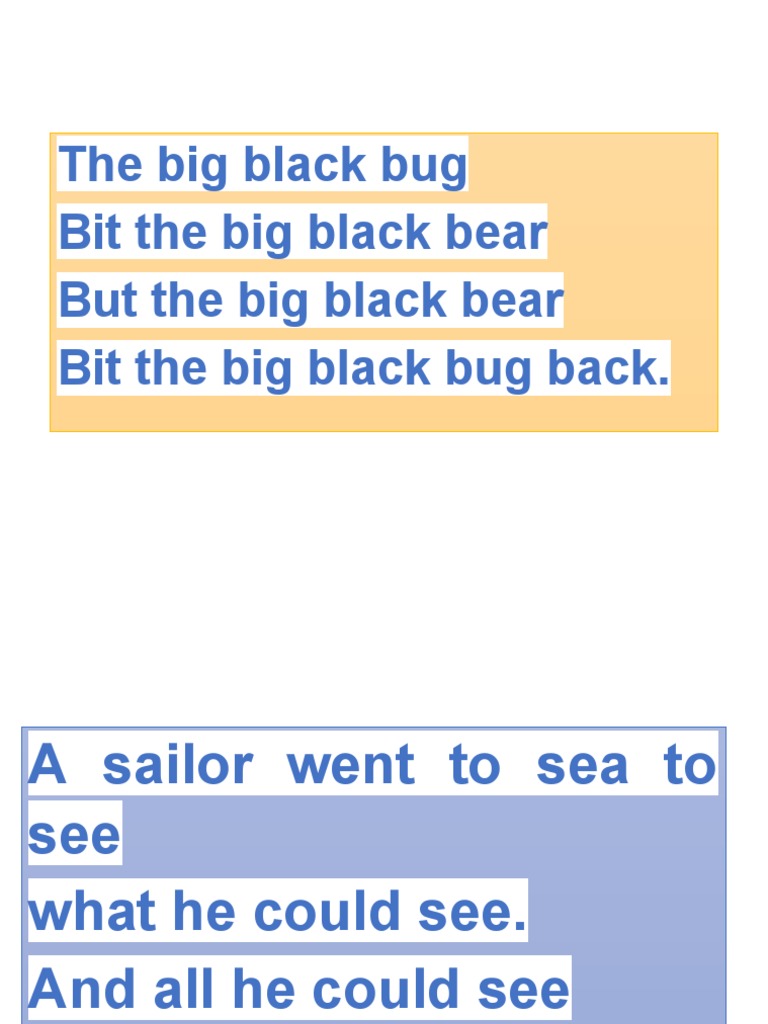 Fun English Tongue Twisters | PDF