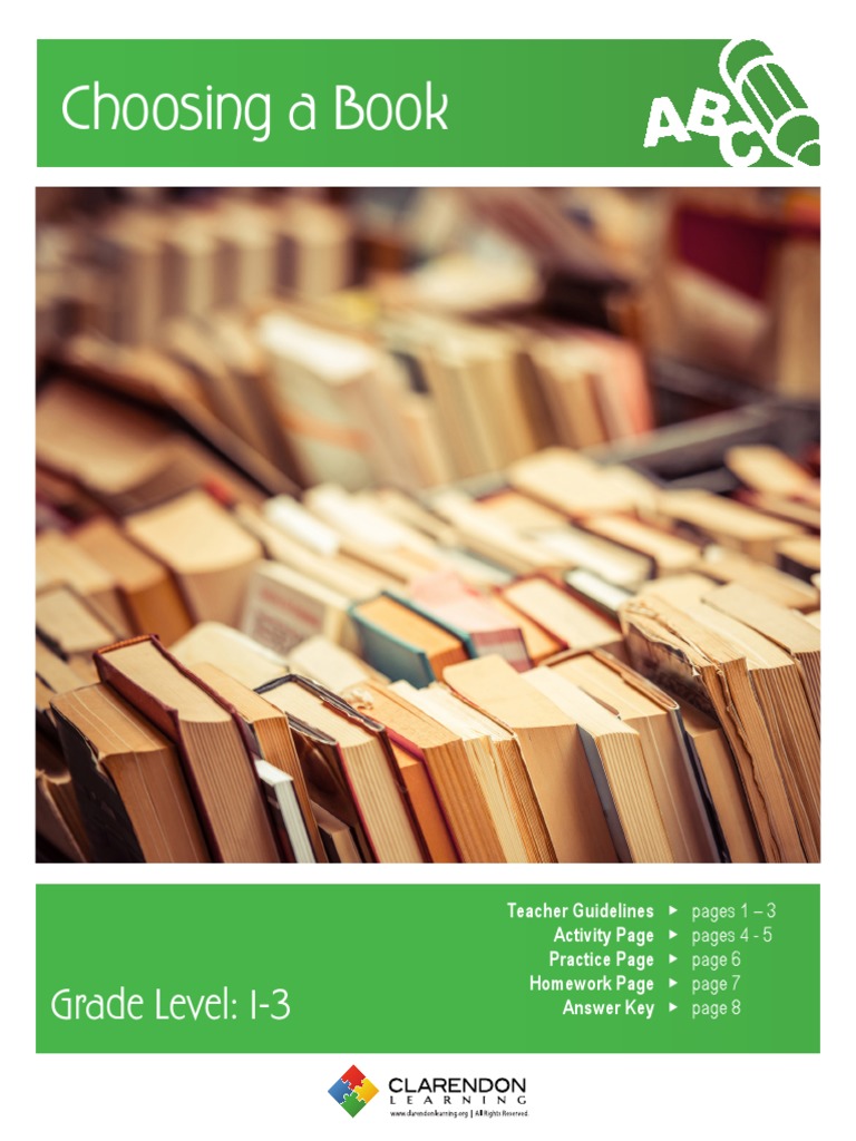 Choosing A Book Lesson Plan | PDF | Reading Comprehension | Books