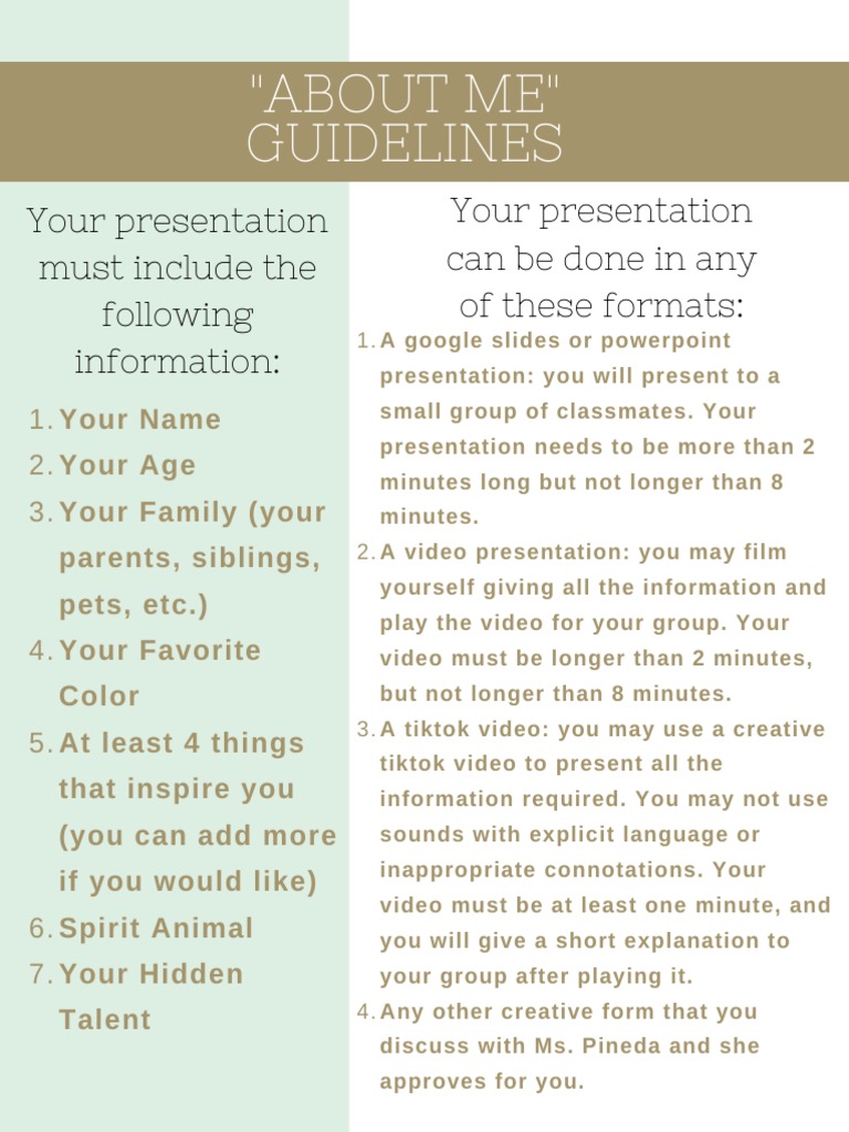 Classmate Intro Presentation | PDF