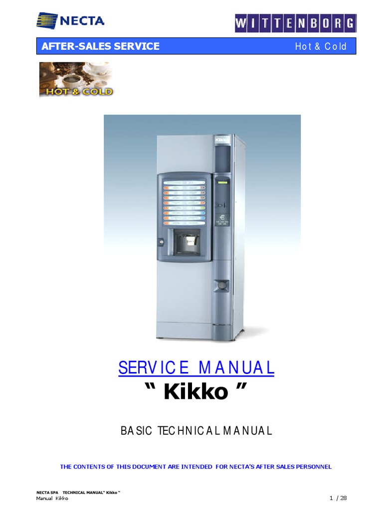 NECTA KIKKO ES - Tekhnicheskiy List Kofemashiny | PDF | Power Supply | Valve