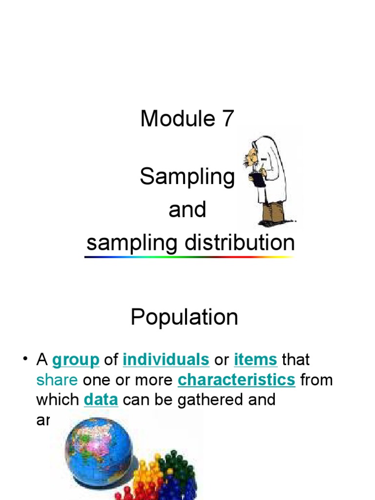 Sampling and Sampling Distribution | PDF | Sampling (Statistics) | Errors And Residuals