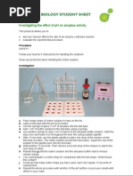 AQA GCSE Biology: Enzyme pH Practical | PDF | Ph | Enzyme