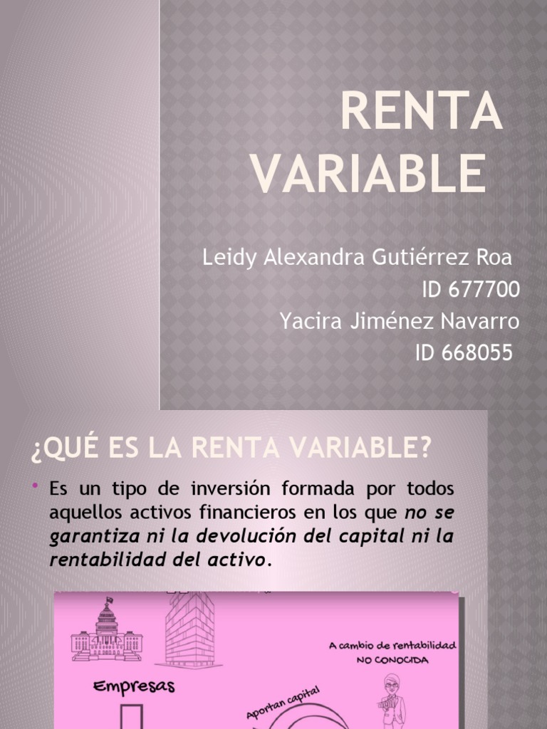 Renta Variable: Inversión y Rentabilidad | PDF | Negocios