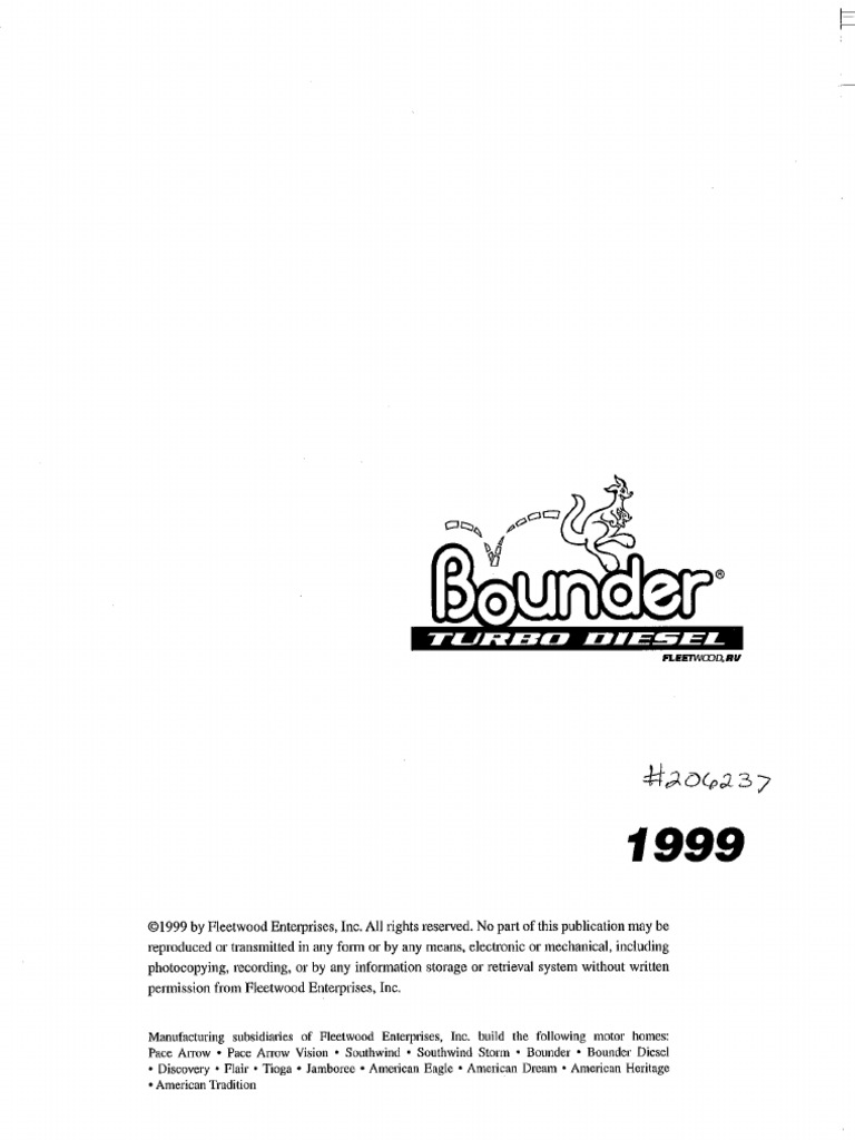 1999 Bounder Diesel PDF | PDF | Liquefied Petroleum Gas | Formaldehyde