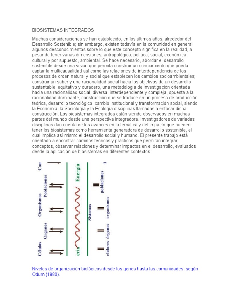 Biosistemas Integrados | PDF