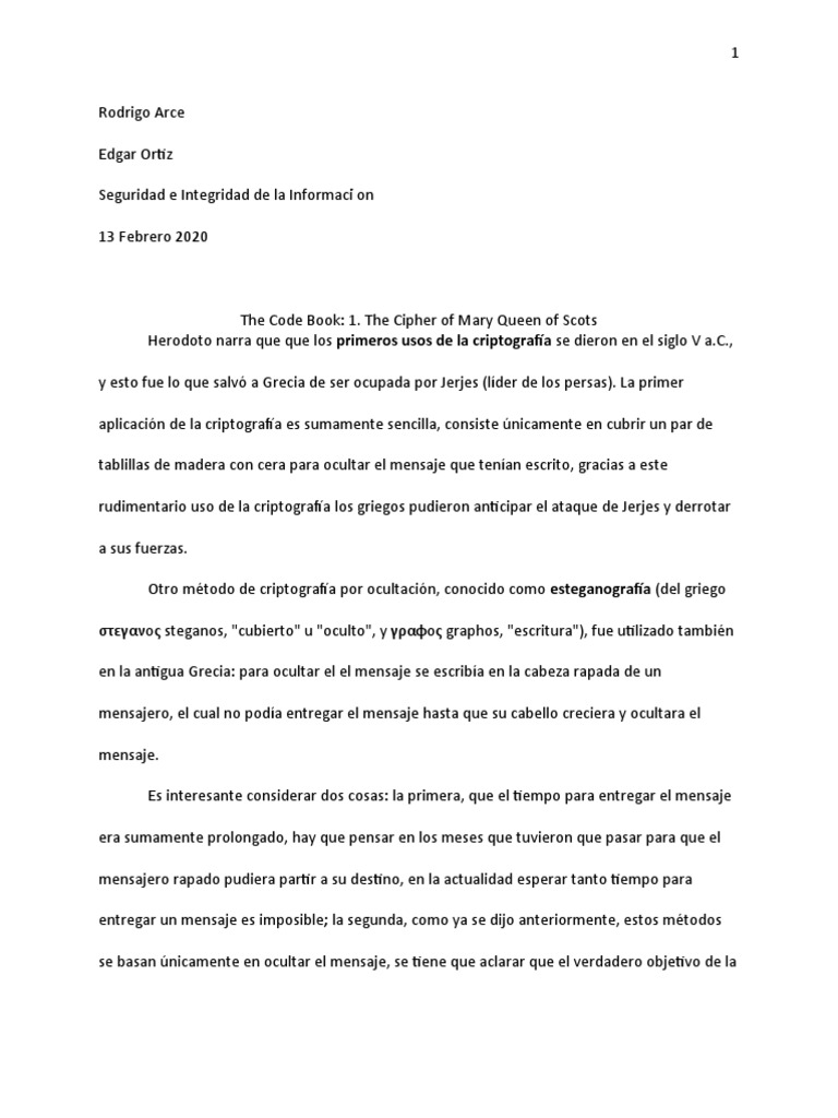 The Code Book 1. The Cipher of Mary Queen of Scots | PDF | Cifrado ...