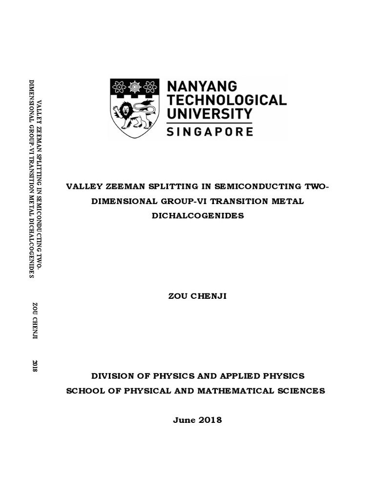 Thesis All Final Hardbound | PDF | Band Gap | Spin (Physics)