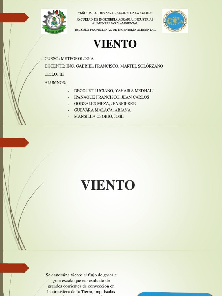 Expo Tema Viento PDF | PDF | Herida | Tiempo espacial