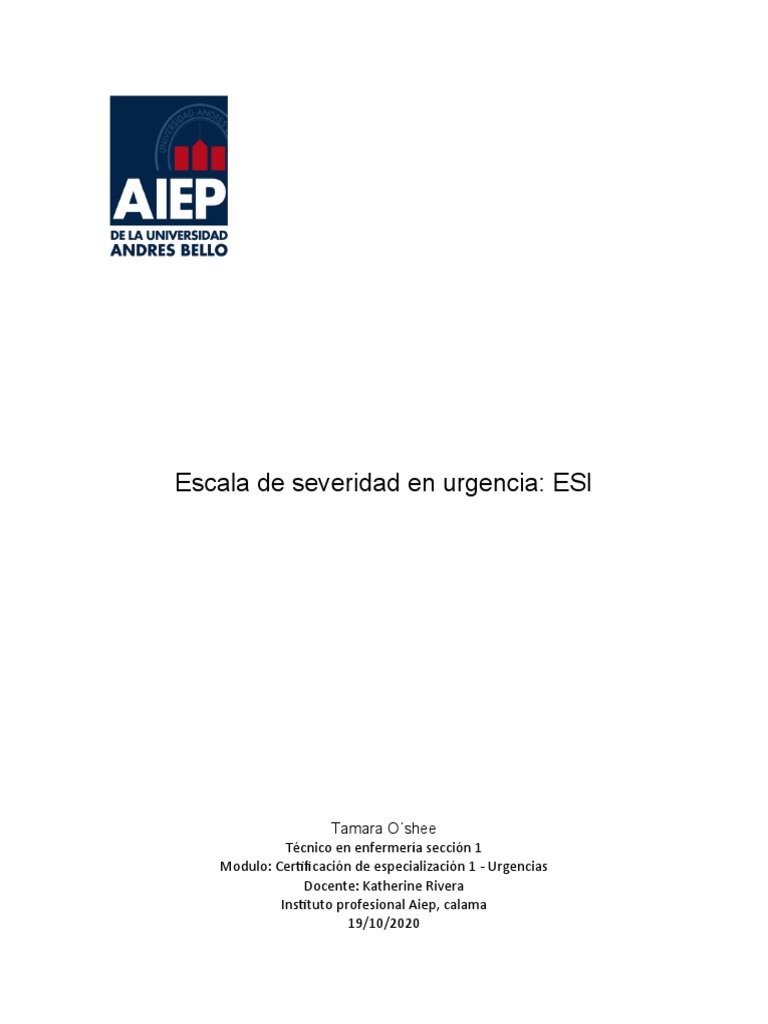 Escala de Severidad en Urgencia | PDF | Lesión | Lesión cerebral traumática