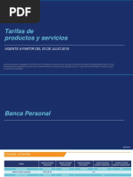 Bnareservas. Tarifario de Productos y Servicio. | PDF | Tarjeta de débito | Visa Inc.