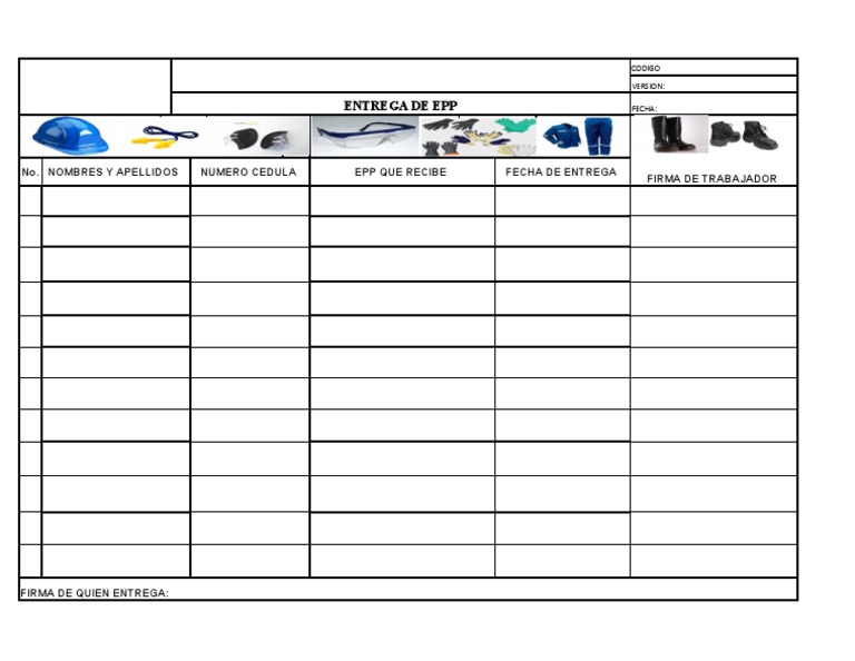 Entrega de Epp | PDF