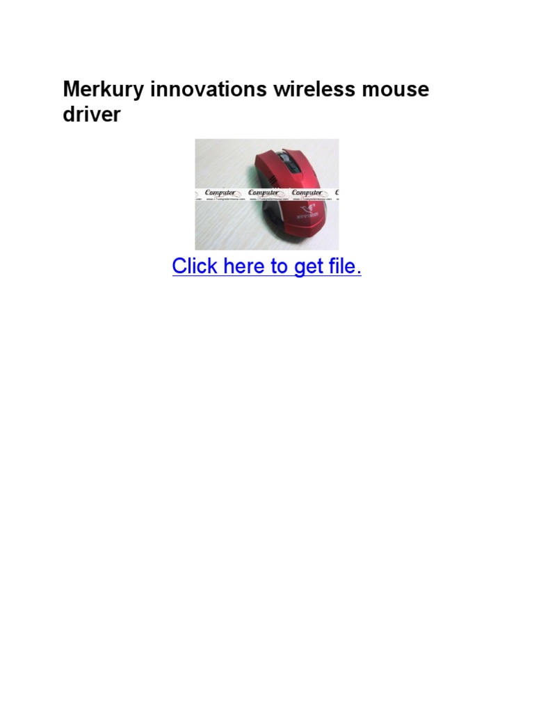 Merkury Innovations Wireless Mouse Driver | PDF | Wireless | Laptop
