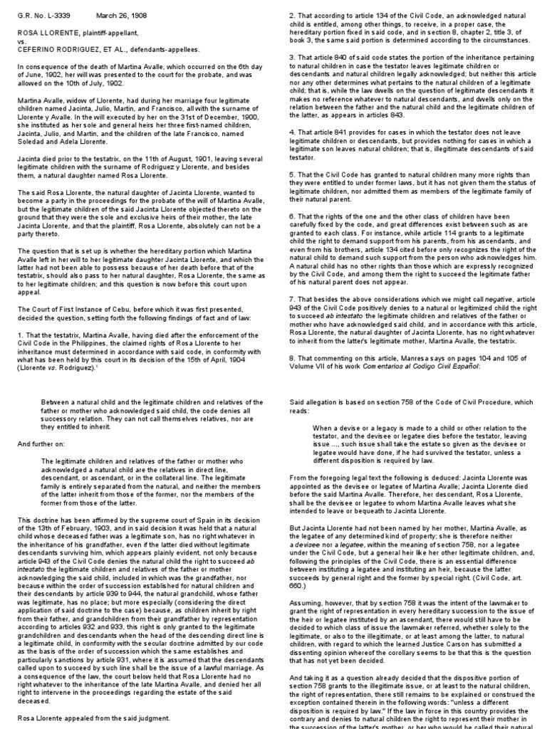 Succession Disinheritance | PDF | Lawsuit | Complaint