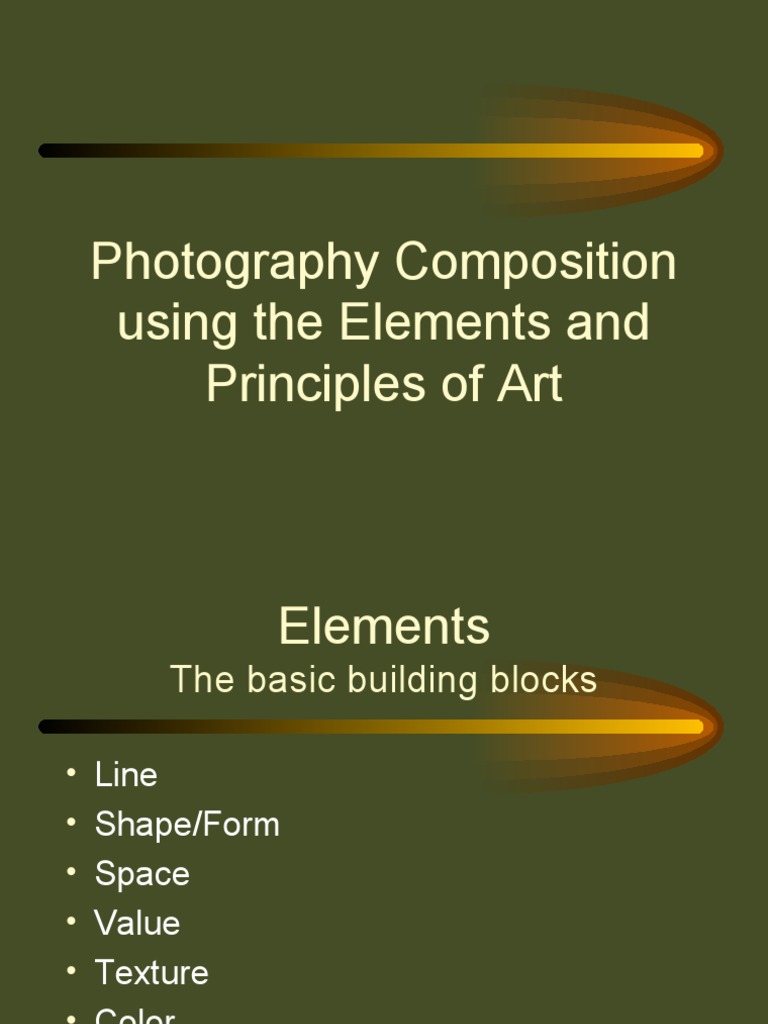 Elements Principles of Photo | PDF | Composition (Visual Arts) | Vision