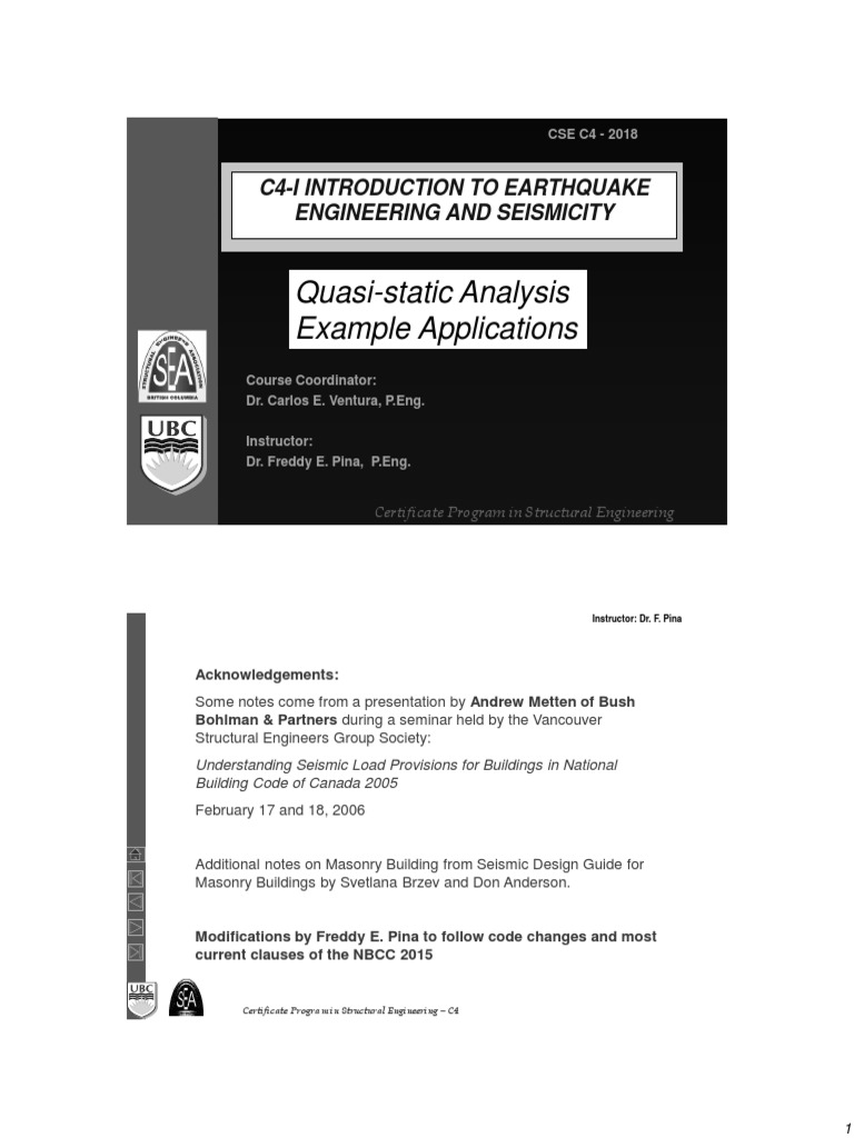 Quasi-Static Analysis Example Applications: C4-I Introduction To ...