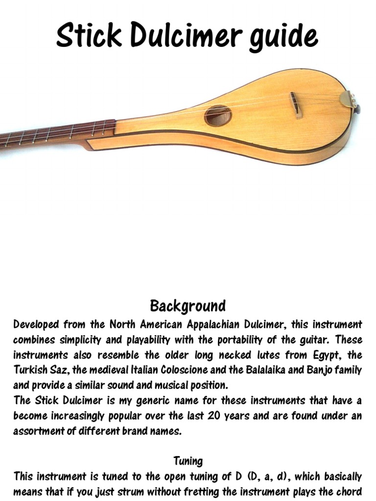 Strumstick Strings Stick - Dulcimer | PDF | Guitars | String Instruments