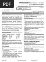 Drabkin's Reagent for Hemoglobin Testing | PDF
