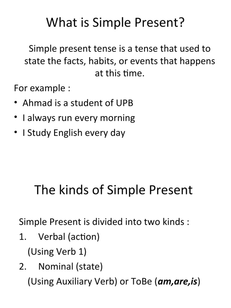 Simple Present Tense | PDF | English Language | Object (Grammar)