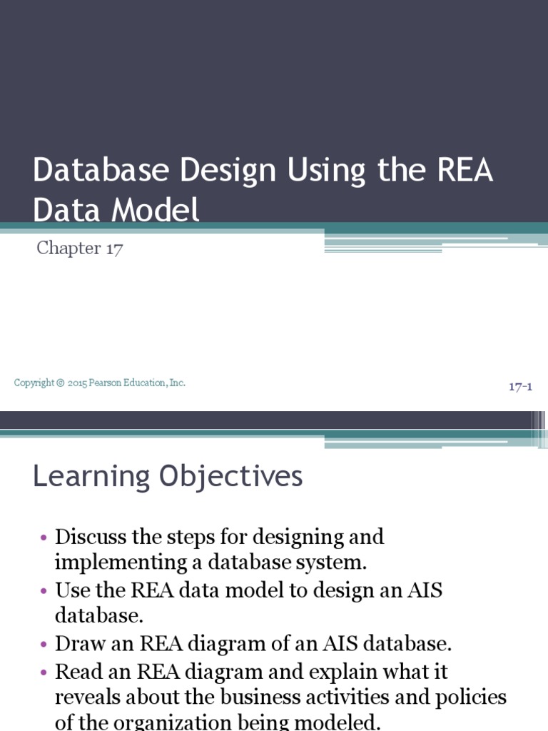 Database Design Using The Rea Data Model Pdf Data Model Databases 