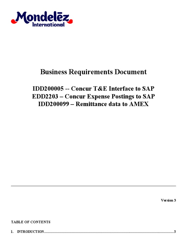 Business Requirement Document - CRF# 1905 - LATAM AMEX - CONCUR Posting ...