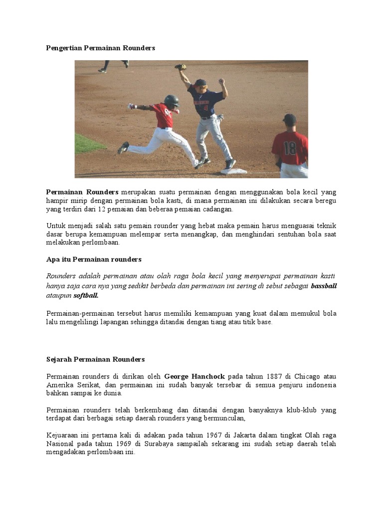 Pengertian Permainan Rounders | PDF