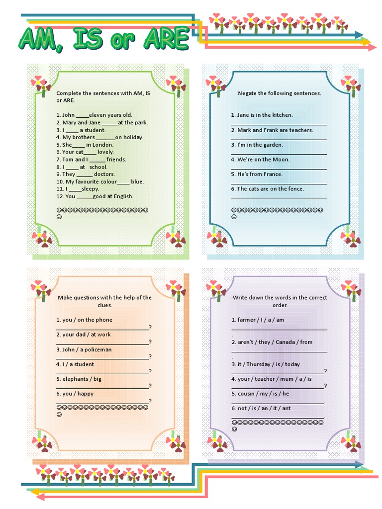 English Sentence Practice Worksheet | PDF