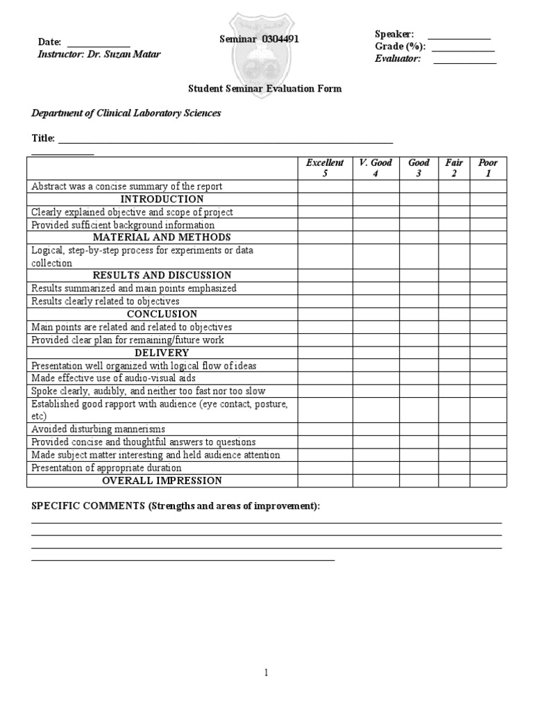 2020 Evalution Form | PDF