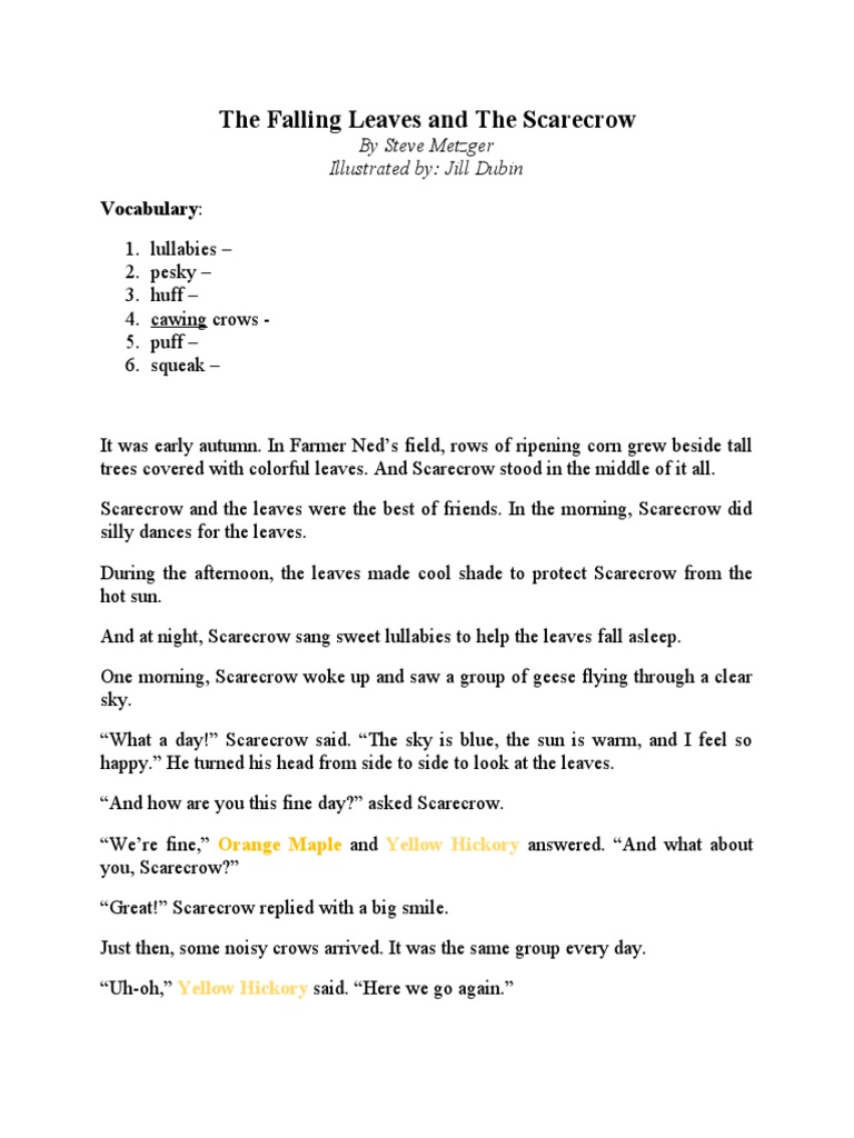 The Falling Leaves and The Scarecro1 | PDF | Poetry