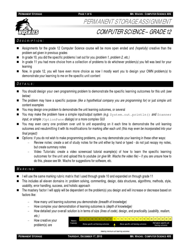 03 - Permanent Storage (Assignment) | PDF | Menu (Computing) | Computer ...